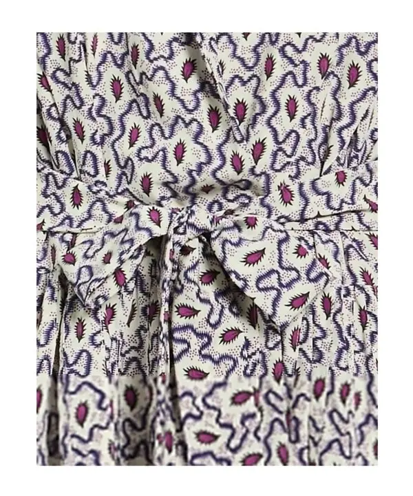 Isabel Marant Étoile Printed Crepe Wrap-effect Short Dress