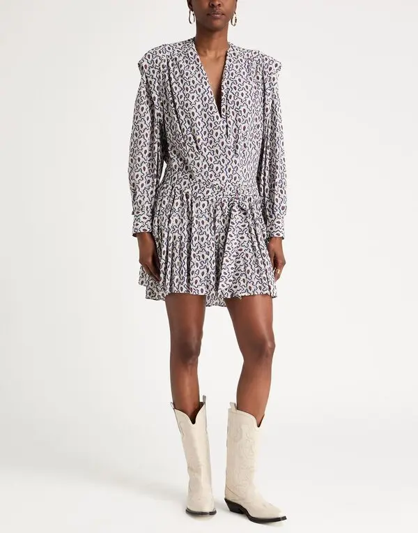 Isabel Marant Étoile Printed Crepe Wrap-effect Short Dress