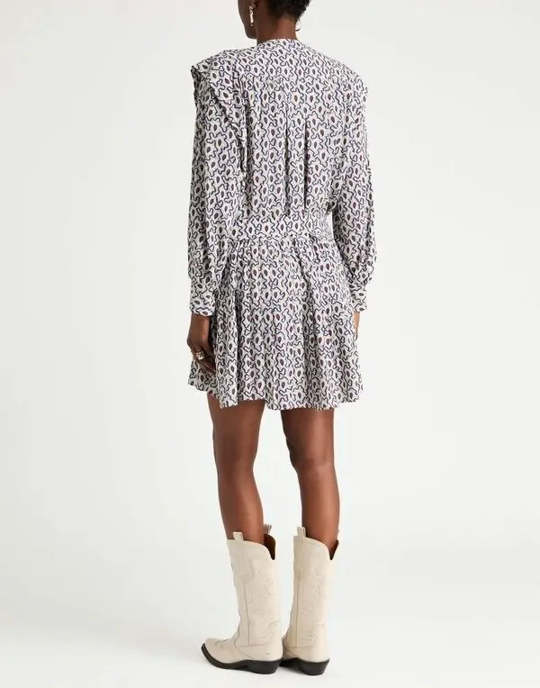 Isabel Marant Étoile Printed Crepe Wrap-effect Short Dress