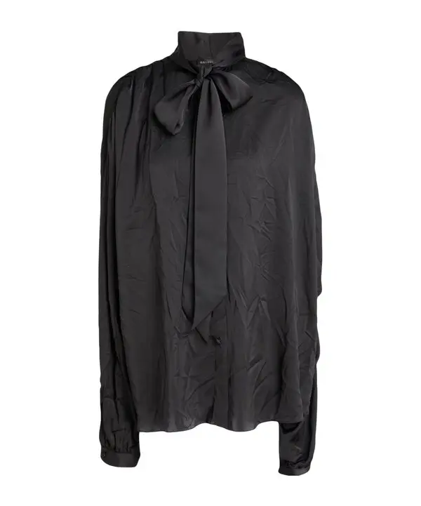 Balenciaga Satin Shirt - Black