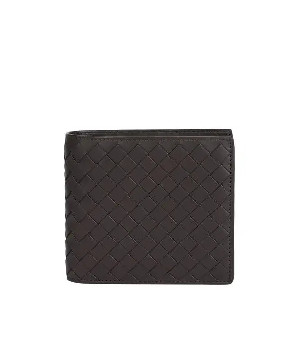 Bottega Veneta Woven Wallet - Deep Brown