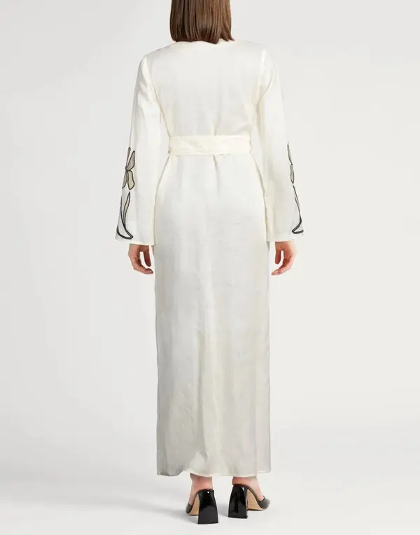 Tory Burch Floral-print Linen Long Sleeve Kaftan