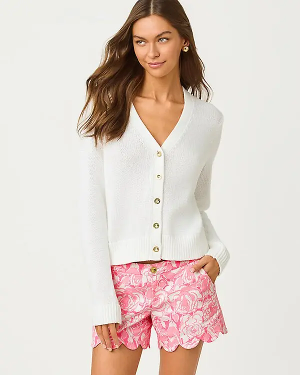Lilly Pulitzer® Tippery Cardigan - White