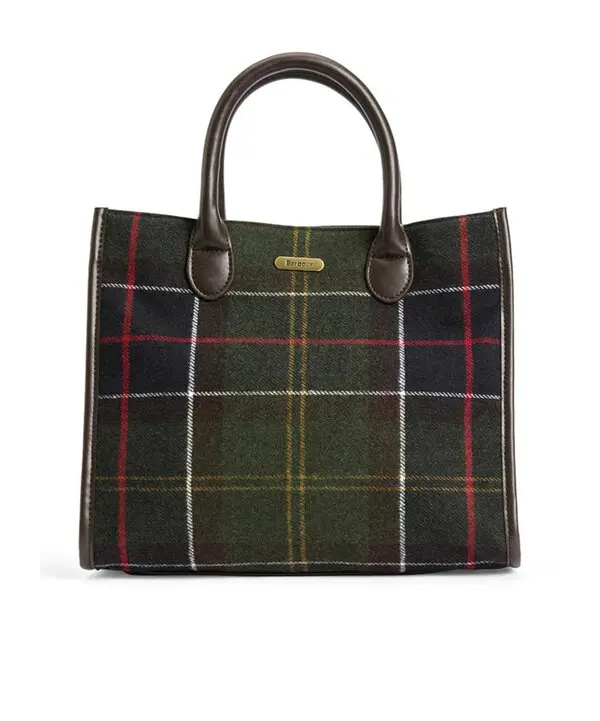 Barbour Checked Tote Bag