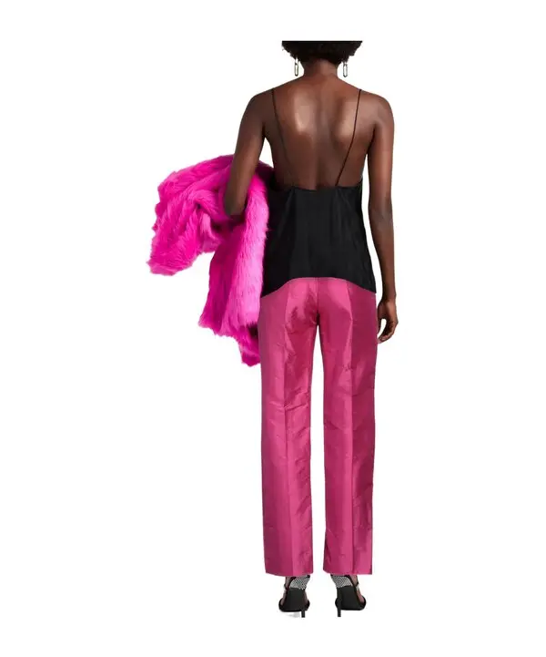 Max Mara Shantung Straight Leg Trousers