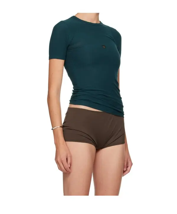 BASERANGE Heart-cutout Ribbed T-shirt