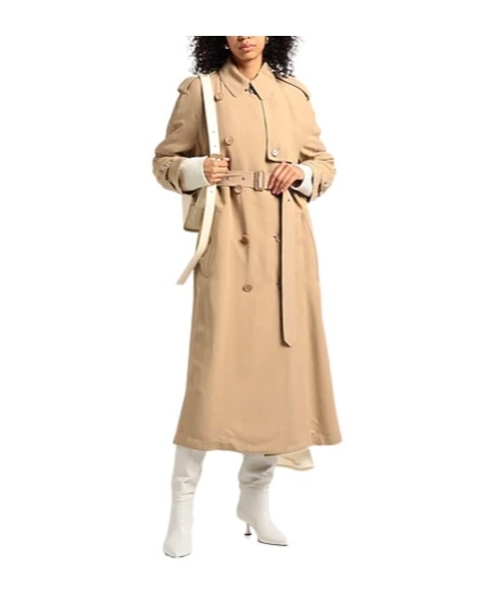 Burberry Solid Color Long Trench Coat