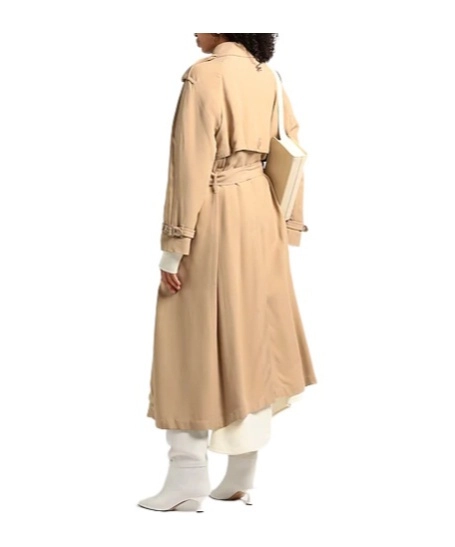 Burberry Solid Color Long Trench Coat