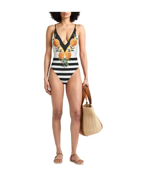 Farm Rio Striped Swimsuit
