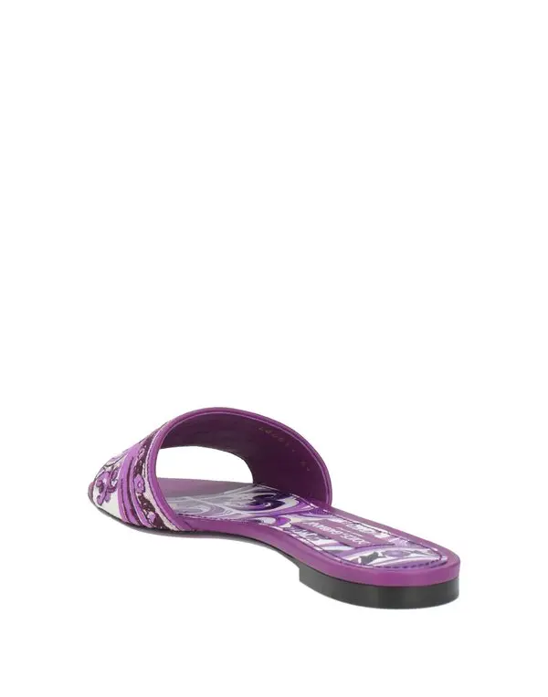 Dolce & Gabbana Floral-print Jacquard Slide Sandals