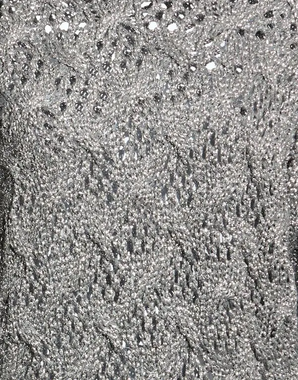 Max Mara Metallic Knit Crew Neck Pullover