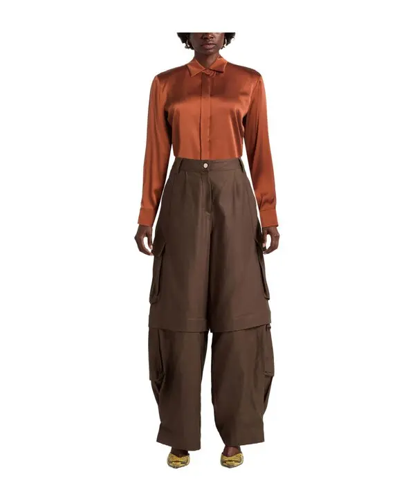 Max Mara Satin Shirt - Brown