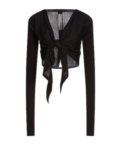 Rick Owens Longsleeve Knit Top - Black