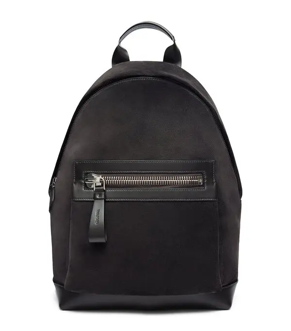 TOM FORD Suede Buckley Backpack - Grey