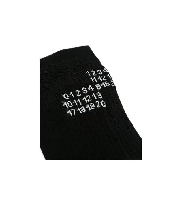 MAISON MARGIELA Numeric-logo Knee-high Socks