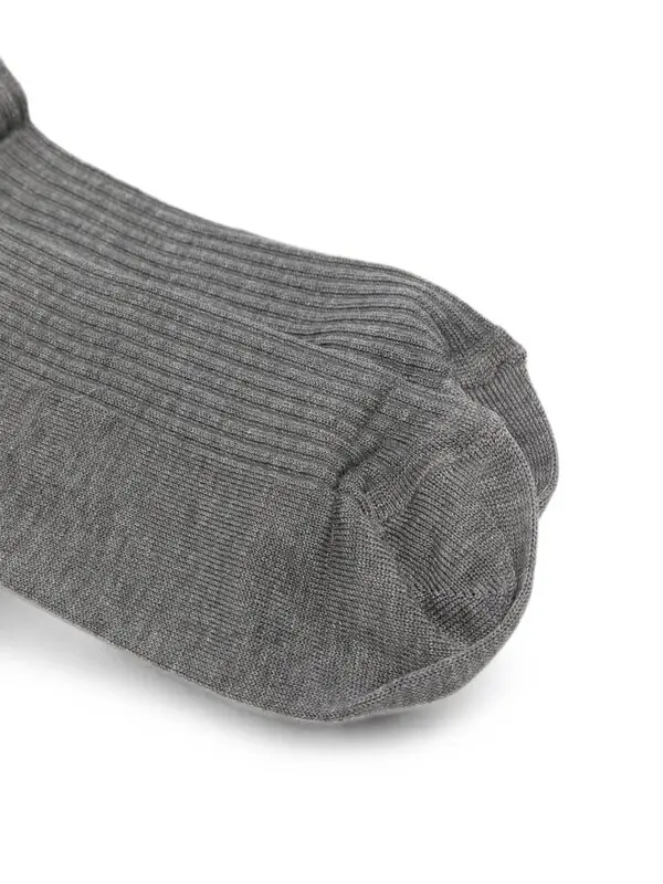 MAISON MARGIELA Logo-print Ribbed Socks