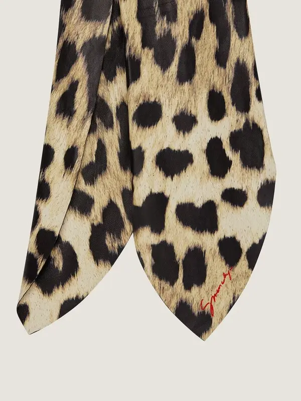 Givenchy Scarf In Leather With Leopard Print