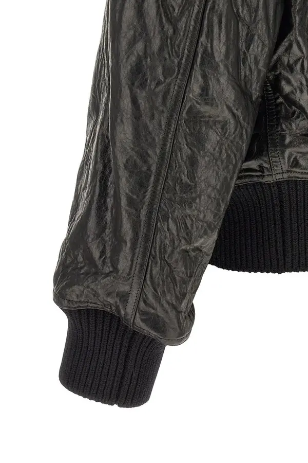Rick Owens Dracuflight Zip-up Leather Jacket - No