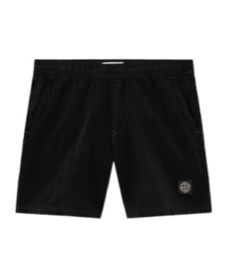 Stone Island Regular-fit Mid-length Swim Shorts With Pockets - Black
