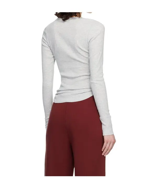 SKIMS Long Sleeve Henley T-shirt