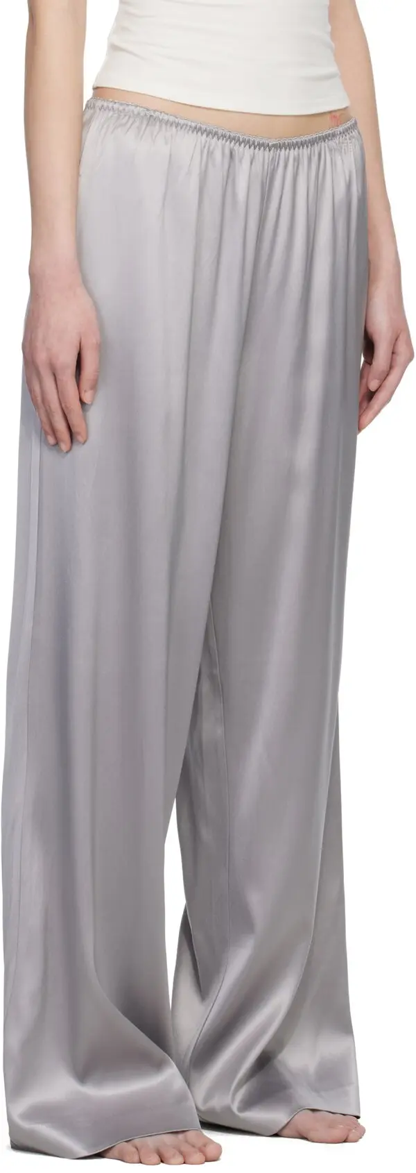 SKIMS Wide-leg Casual Pants - Gray
