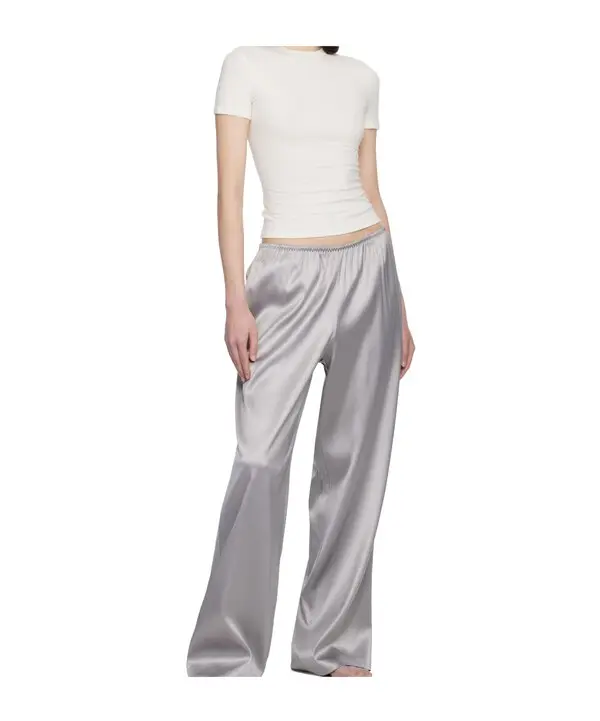 SKIMS Wide-leg Casual Pants - Gray