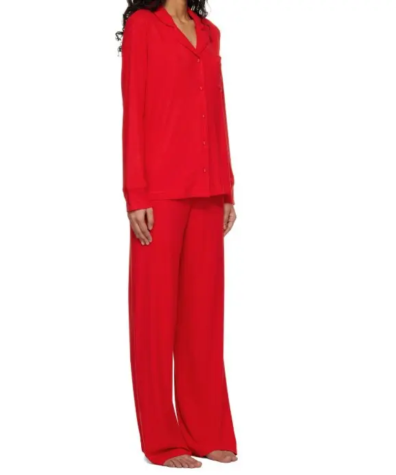 SKIMS Rib-knit Pajama Set - Red