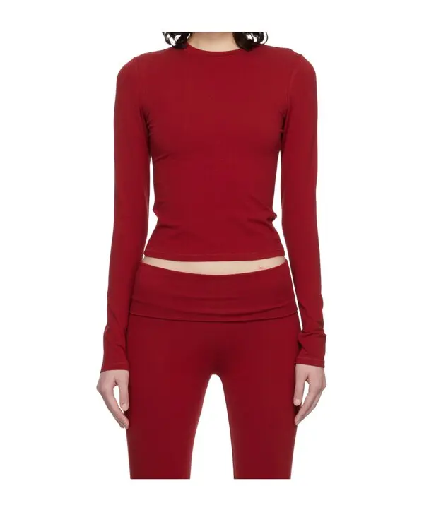SKIMS Long-sleeved T-shirt - Red