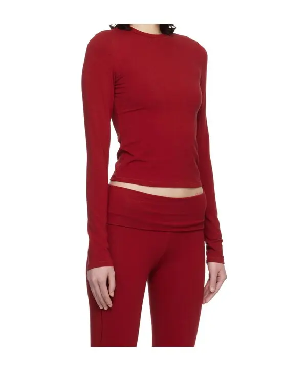 SKIMS Long-sleeved T-shirt - Red