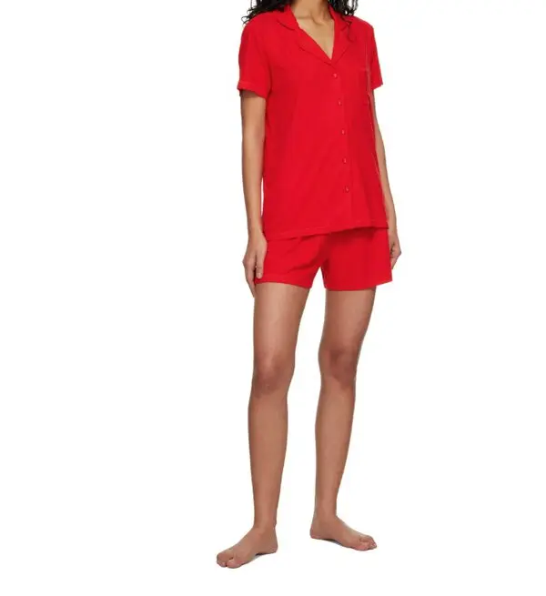 SKIMS Elastic Ribbed Knitted Pajama Set