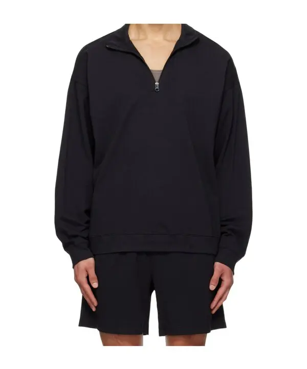 SKIMS Half-zip Sweatshirt - Black