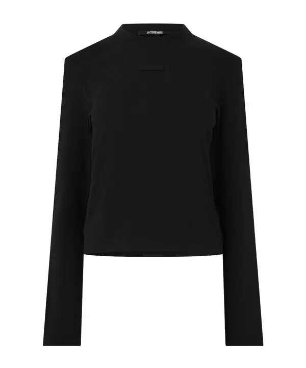 Jacquemus Long Sleeve Plain Shirt - Black