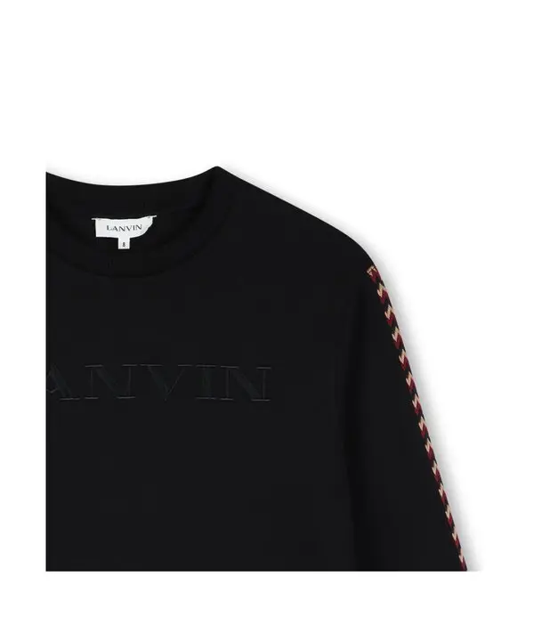 LANVIN Logo Embroidered Crewneck Sweatshirt