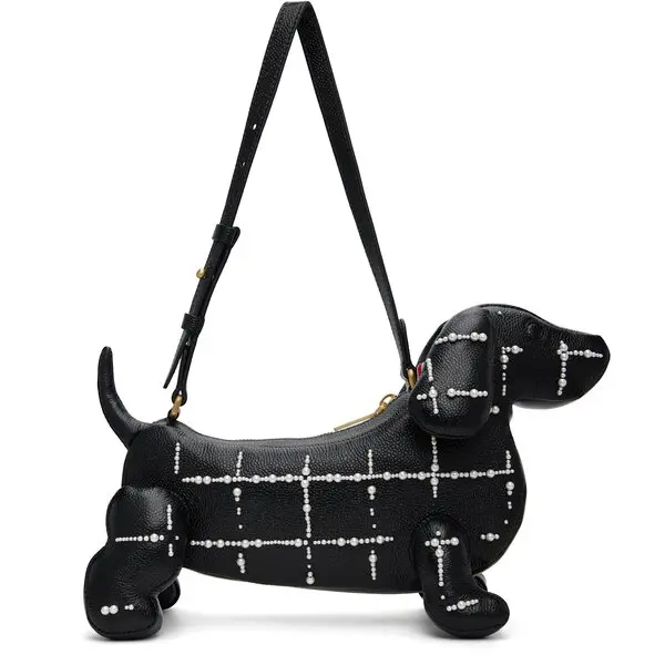 Thom Browne Baby Hector Leather Shoulder Bag