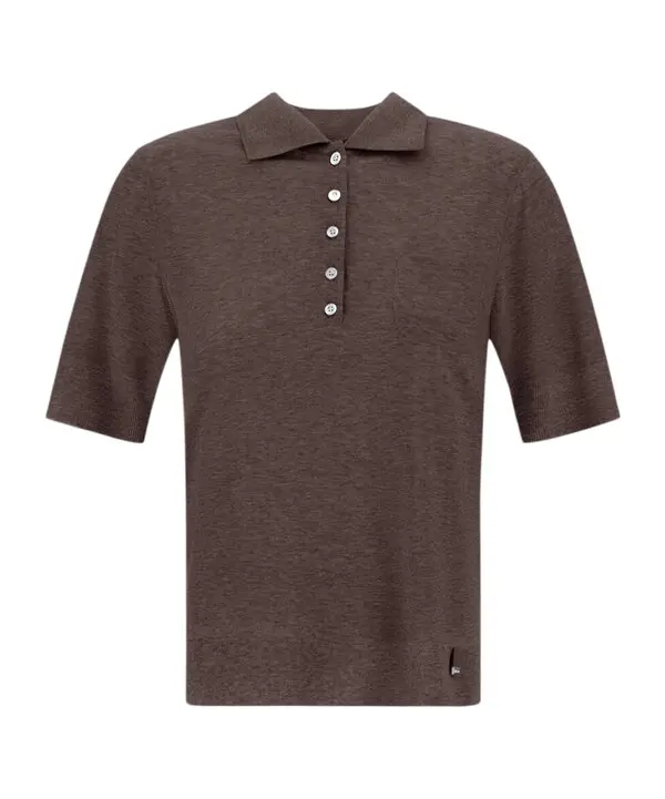 Herno Short-sleeved Knitted Polo Shirt