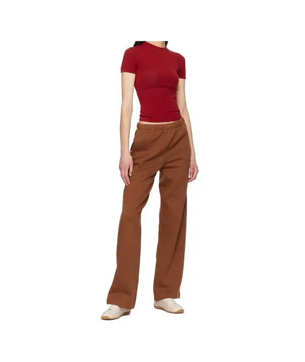 SKIMS Crew Neck Short-sleeved T-shirt - Brown