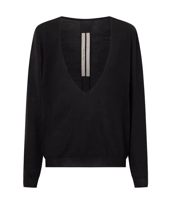 Rick Owens Plunging V-neck Sweater - Black