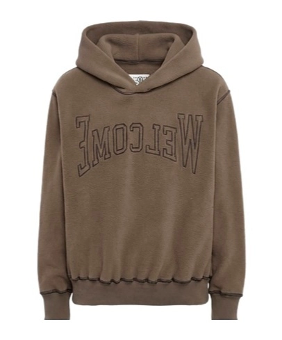 MAISON MARGIELA Solid-color Suede Sweatshirt