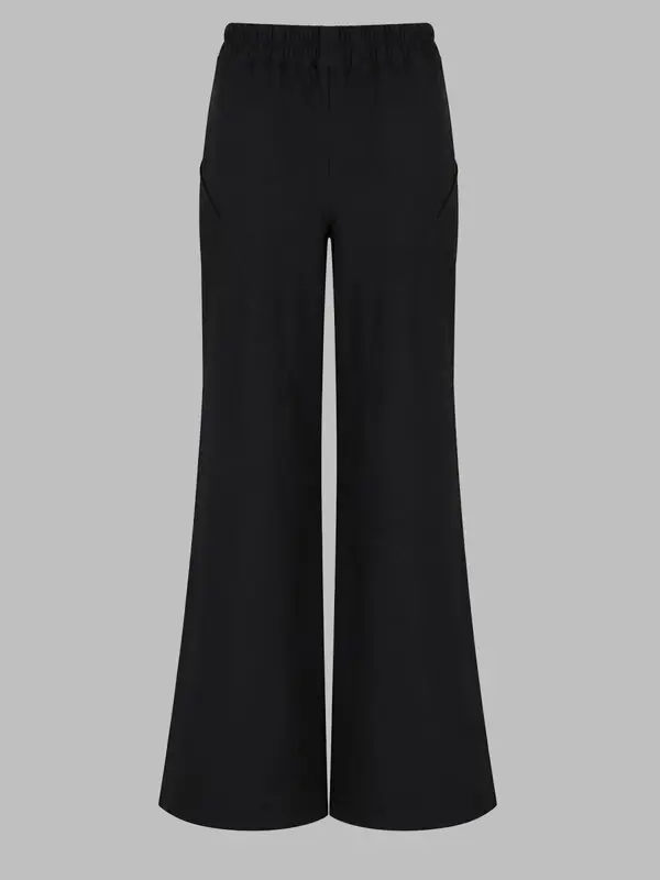 Rick Owens Drawstring Wide-leg Panelled Trousers - Black