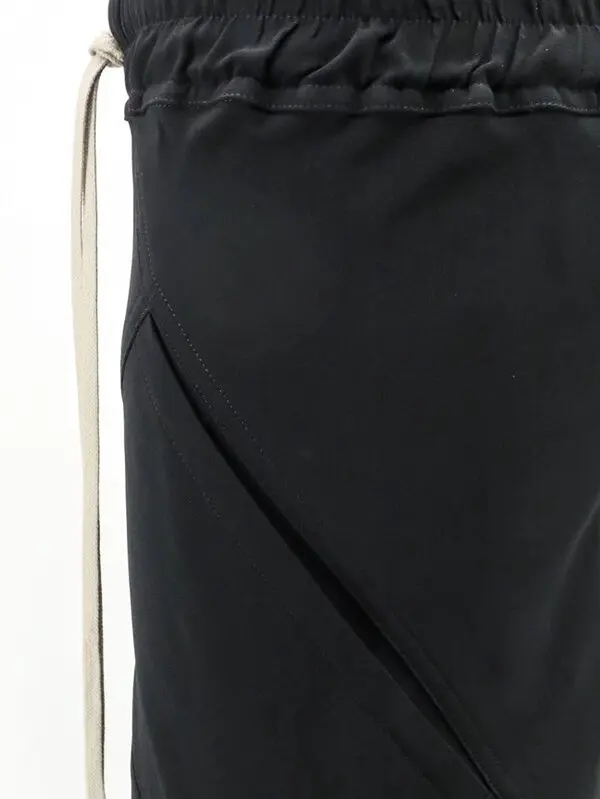 Rick Owens Drawstring Wide-leg Panelled Trousers - Black