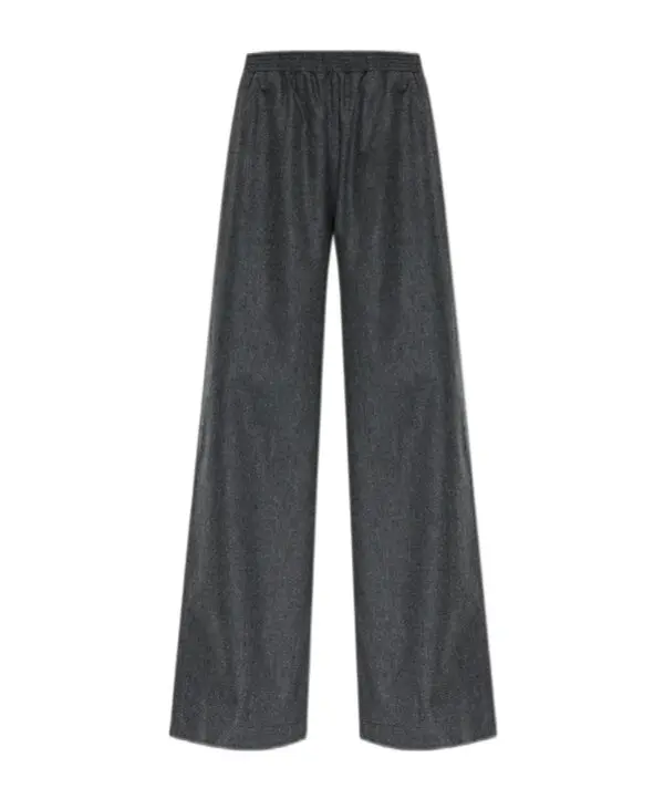 Fabiana Filippi Wool Elastic-waist Casual Trousers - Grey
