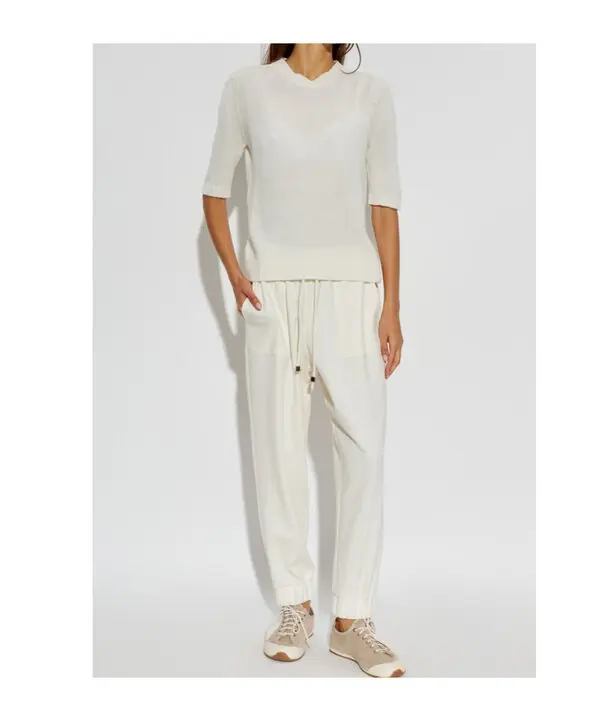 Fabiana Filippi Drawstring Waist Athletic Pants