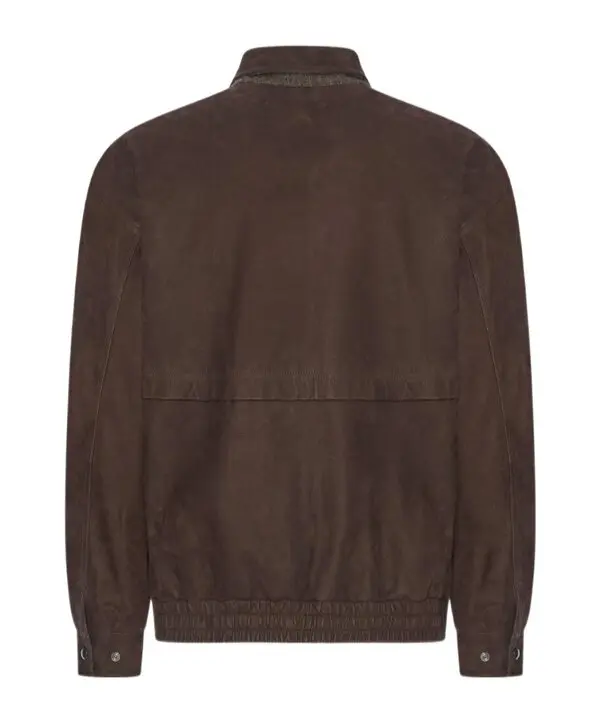 THE ROW Vana Sueded Nubuck Leather And Cashmere Jacket