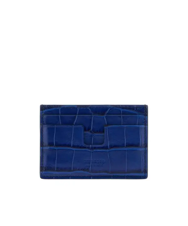 TOM FORD Square Card Holder - Blue