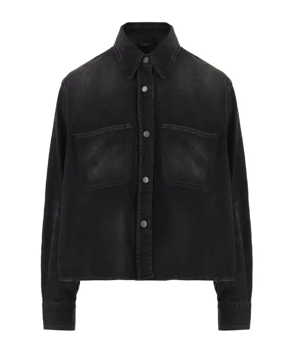 HAIKURE Cropped Denim Shirt