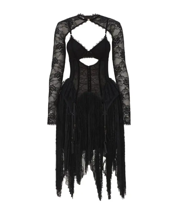 Zimmermann Valiant Lingerie Mini Dress - Black
