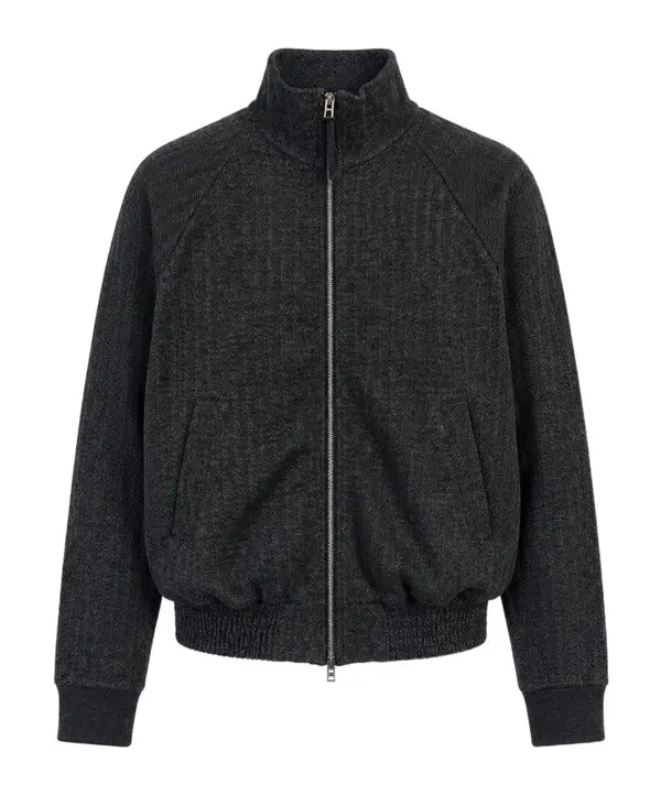 TOM FORD Herringbone Pattern Zip-up Jacket