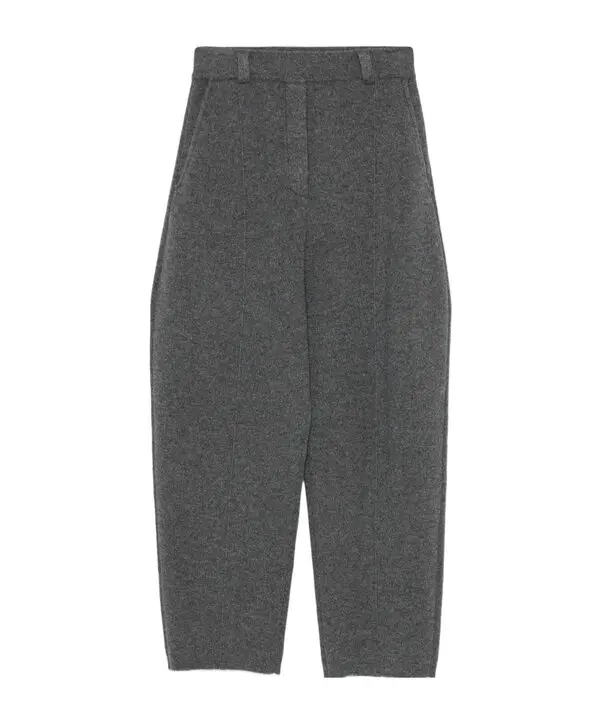 LISA YANG Wrenda Seam-detail Straight-leg Trousers - Graphite Gray
