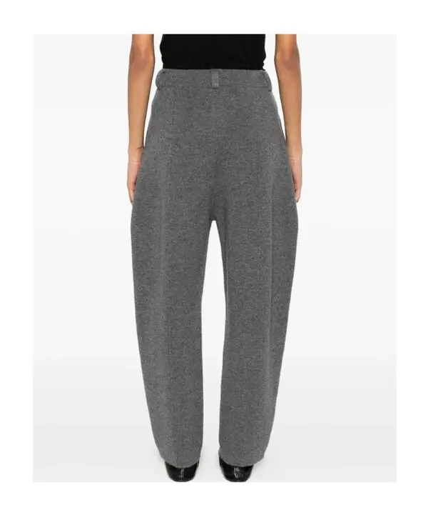 LISA YANG Wrenda Seam-detail Straight-leg Trousers - Graphite Gray