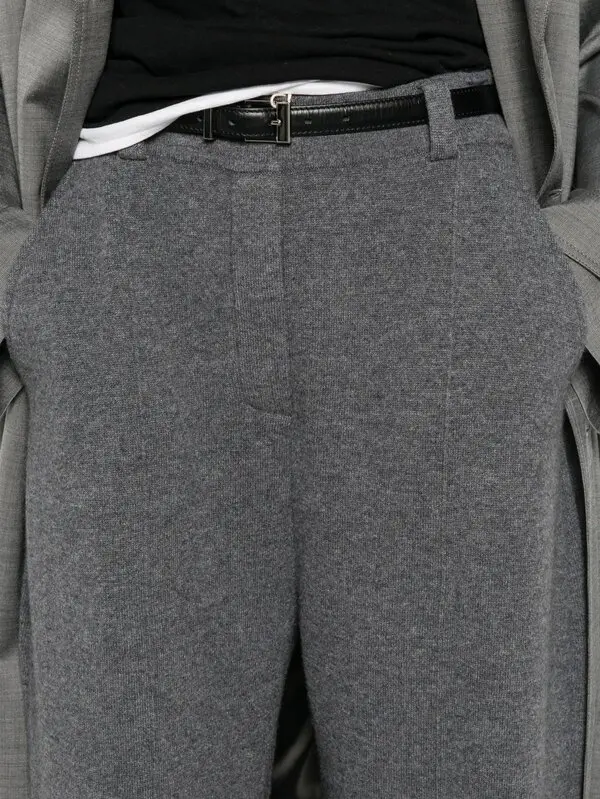 LISA YANG Wrenda Seam-detail Straight-leg Trousers - Graphite Gray